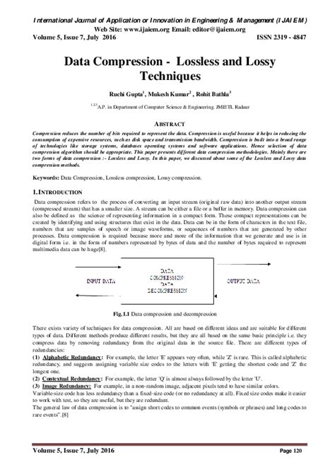 pdf data compression lossless and lossy techniques