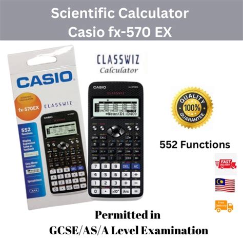 Casio Scientific Calculator Fx570 Ex Classwiz For School And Office Oem