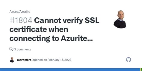 Cannot Verify Ssl Certificate When Connecting To Azurite Over Macos Python Sdk Python 3