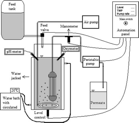 Schematic Representation Of The Submerged Membrane Bioreactor Used