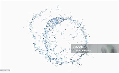 3d 물이 튀는 투명하고 맑은 푸른 물이 흰색 배경에 고립되어 있습니다 3d 렌더링 일러스트레이션 3차원 형태에 대한 스톡 사진 및 기타 이미지 Istock