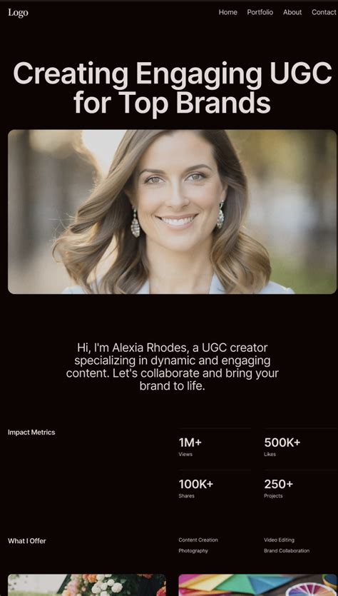 Ugc Portfolio Template Figma