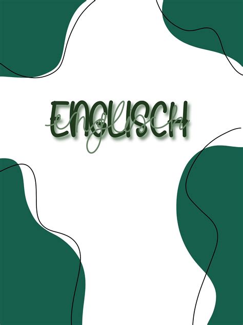 Green And White English Banner