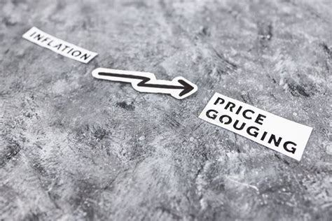Inflation Or Price Gouging Text With Arrow Representing Prices Going Up Economy After The