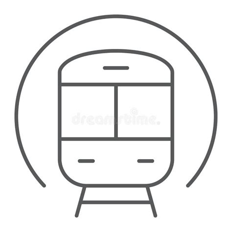 Train Thin Line Icon Railway And Travel Subway Sign Vector Graphics A Linear Pattern On A