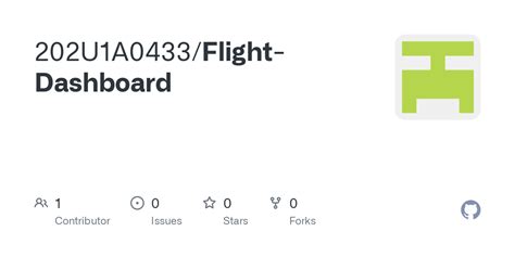 Github 202u1a0433 Flight Dashboard
