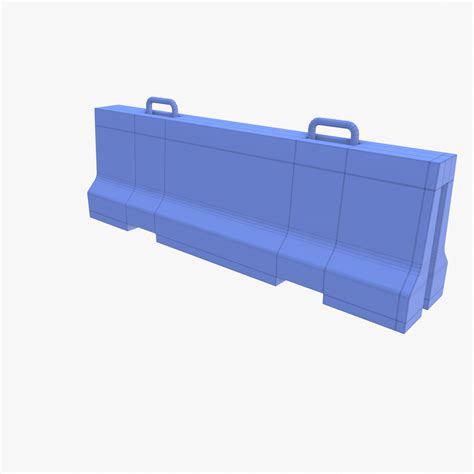 3d Concrete Barrier Turbosquid 2261519