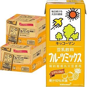 Jp Kikkoman Soy Milk Beverage Fruit Mix 1l Paper Pack 338