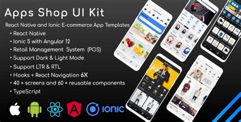 Apps Shop Ui Kit Pos React Native And Ionic Angular E Commerce Templates Grocery Food