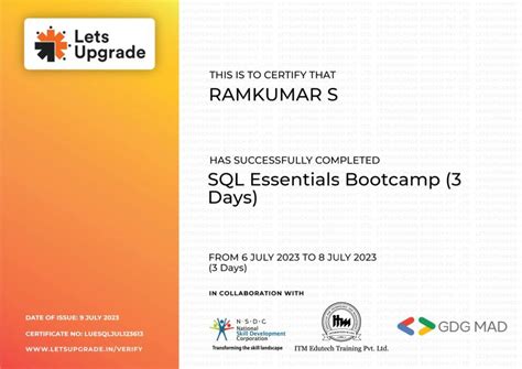 ramkumar s on linkedin letsupgrade sql