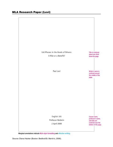 Mla Title Pagr How To Do A Title Page In Mla Format 6 Steps With