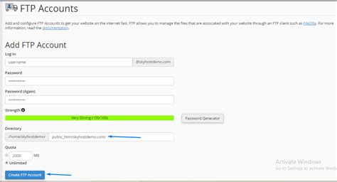How To Create Ftp Username Knowledgebase Sky Host