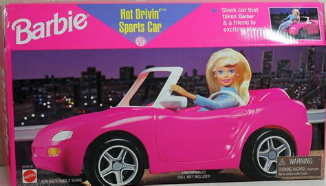 1997 Hot Drivin Pink Sports Car Barbie 67532 91