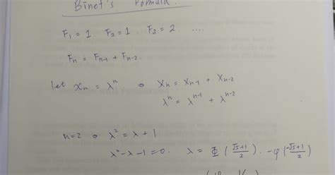萌萌萌萌的筆記 Proof Of Binets Formula
