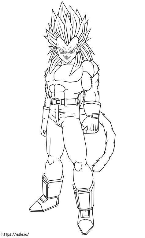 Vegeta Super Saiyan 4 Coloring Page