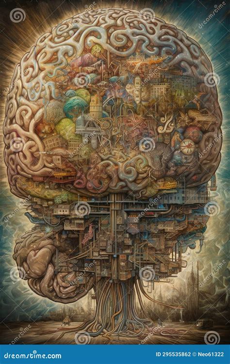 The Prefrontal Cortex Of The Brain S Executive Center Generative Ai Stock Illustration