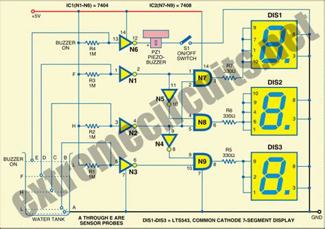 Water Level Indicator Using 7 Segment Display Eeweb