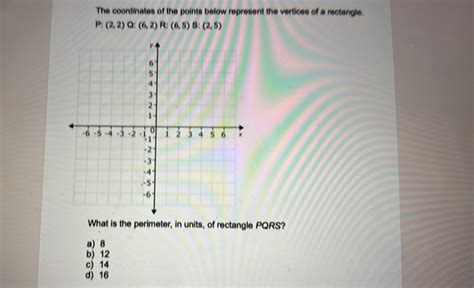 Solved The Coordinates Of The Points Below Represent The Vertices Of A Rectangle P22