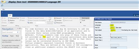 Display Standard Text Using Cds Annotation Object Sap Community