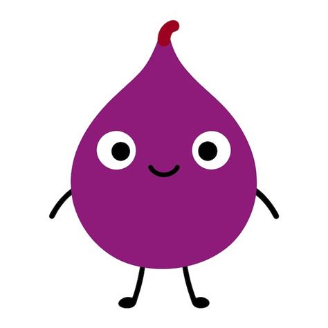 Premium Vector Funny Fig Cartoon Vector Illustration