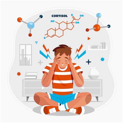 Premium Vector Hormones And Molecules Flat Cartoon Composition
