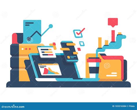 Statistical Data Of Diagram And Graphics Stock Vector Illustration Of Annual Info 103316584