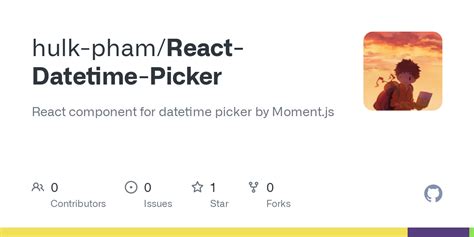 Github Hulk Phamreact Datetime Picker React Component For Datetime