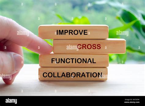 Improve Cross Functional Collaboration Text On Wooden Blocks