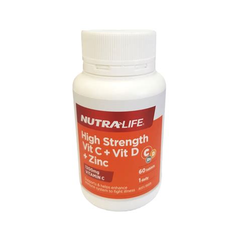 Nutra Life High Strength Vit C Vit D Zinc Natures Works