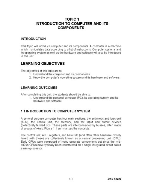 Chapter 1 Introduction To Computer Module Pdf Pdf Random Access