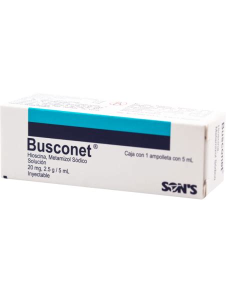 Busconet Hioscinametamizol Sodico Sol Iny 20mg 25 G5ml Son´s