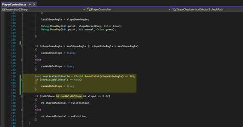 Risk Of Being Blocked Next To A Vertical Wall With Fix Issue Bardent Rigidbody D Slopes