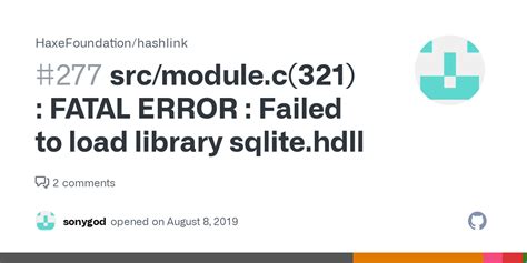 Srcmodulec321 Fatal Error Failed To Load Library Sqlitehdll