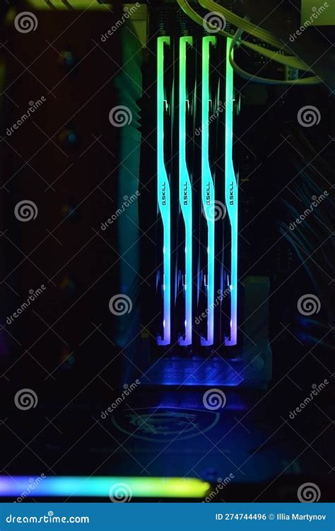 Luminous Panel Package Of G Skill Ddr Trident Z Rgb Desktop Memory On Light Background
