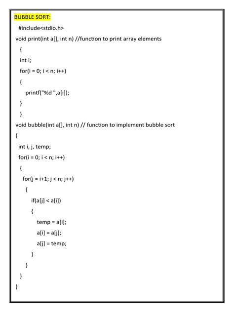 bubble sort pdf computers