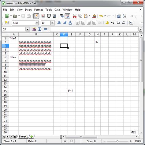 Opendocument Spreadsheet