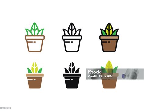 Ilustración De Establezca Plantas Florales Y Cactus En Flor En Macetas