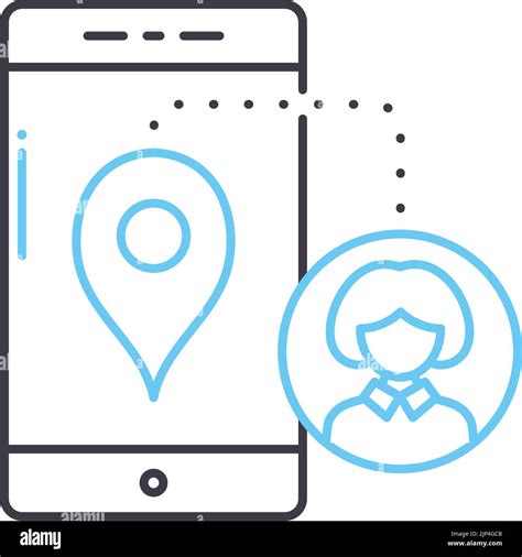 Applicant Tracking System Line Icon Outline Symbol Vector Illustration Concept Sign Stock