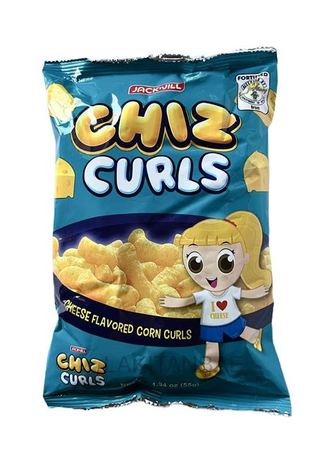 Jack N Jill Chiz Curls Cheese Flavored Corn Curls 1 94oz Pack Of 2