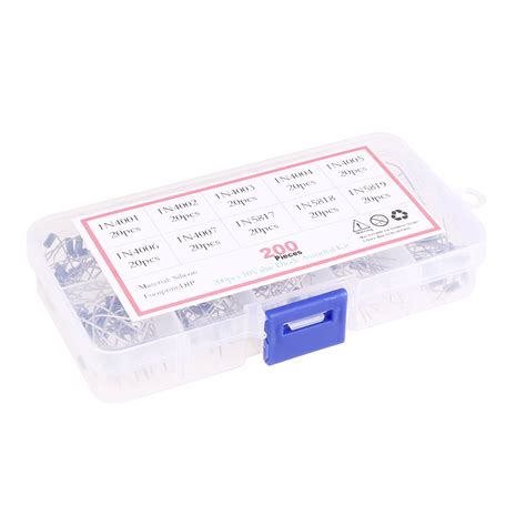 Horialence 200pcs Diode Assorted Kit For Electronics Components Signal