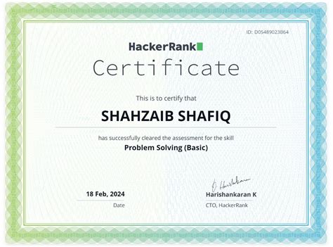 Shahzaib Shafiq On Linkedin Hackerrank Problemsolving Codingskills