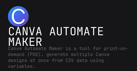 Canva Automate Maker Automate Generate With And Excel