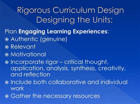 Ppt Using Common Core State Standards To Design A Rigorous Curriculum