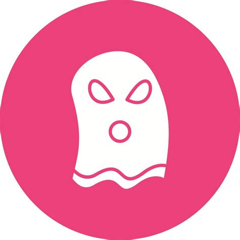 Ghost Glyph Circle Icon Vector Art At Vecteezy