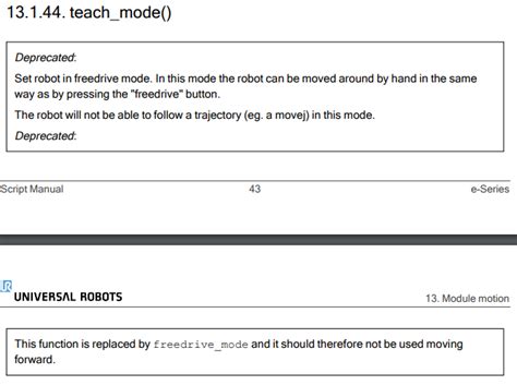 Teachmode Does Not Work Technical Questions Universal Robots Forum