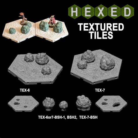 3d Printable Hexed Terrain Textured Tiles Terrain Core Pack By Cold War Miniatures
