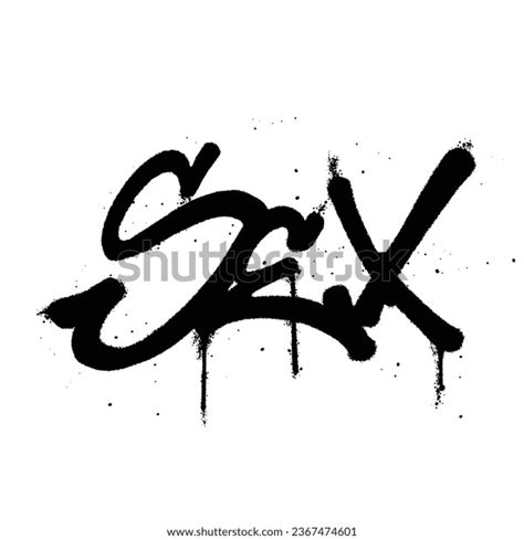Graffiti Spray Paint Word Sex Isolated 库存矢量图（免版税）2367474601 Shutterstock