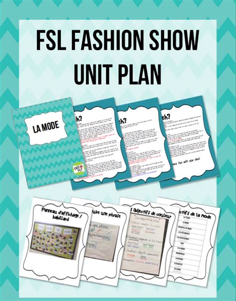 La Mode Fashion Show FSL Unit Plan