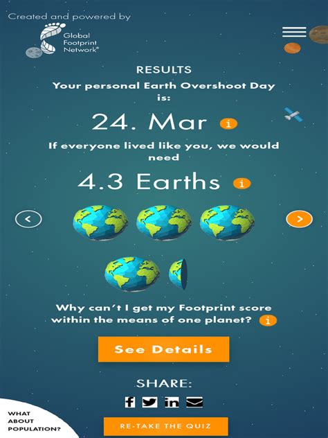Ecological Footprint Calculator Pdf Sports And Recreation Games And Activities