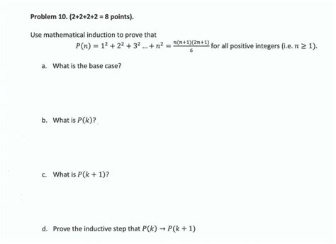 Solved Problem 10 2 2 2 2 8 Points Use Mathematical